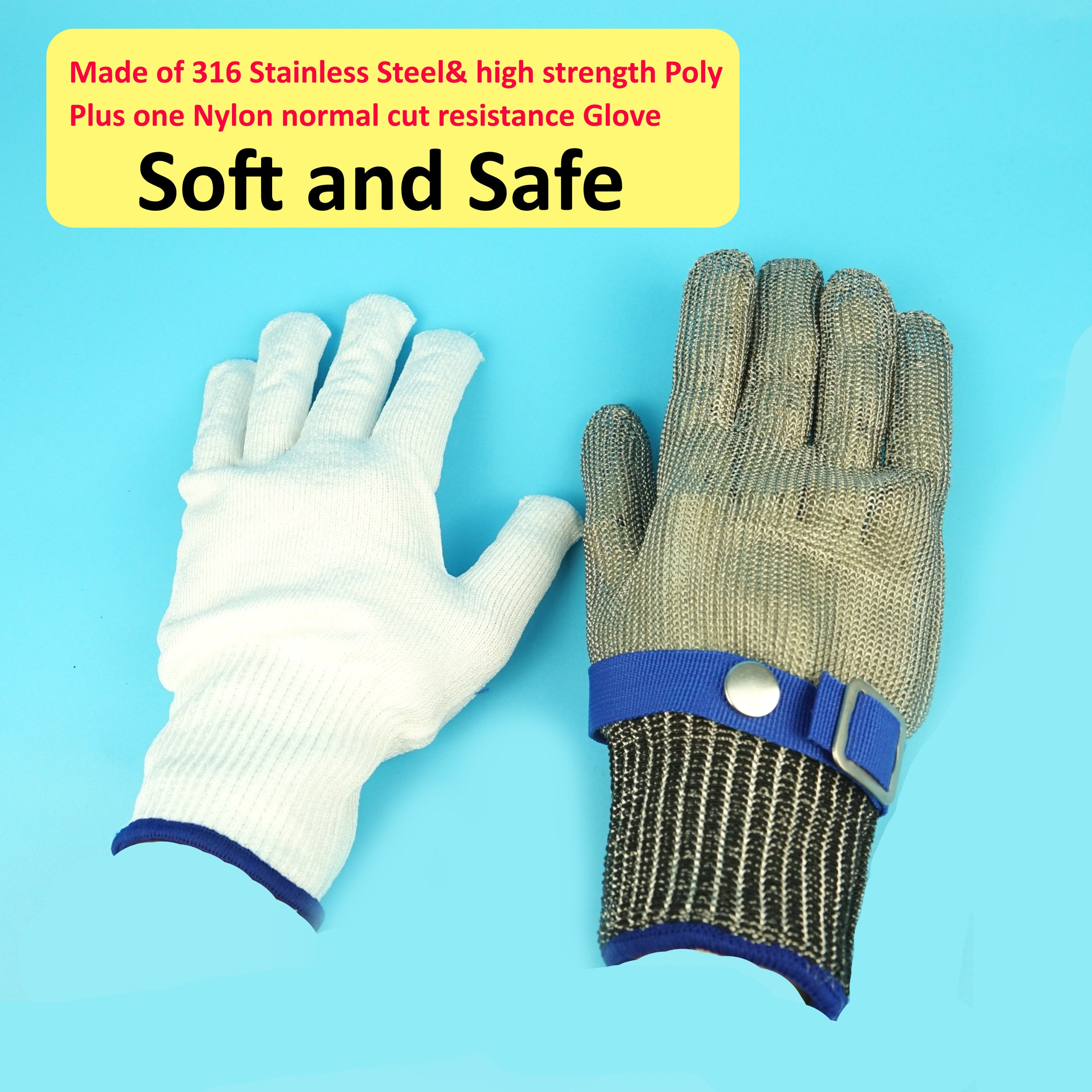 Industrial Cut Resistant Stainless Steel Glove Metal Mesh Butcher Proof ...