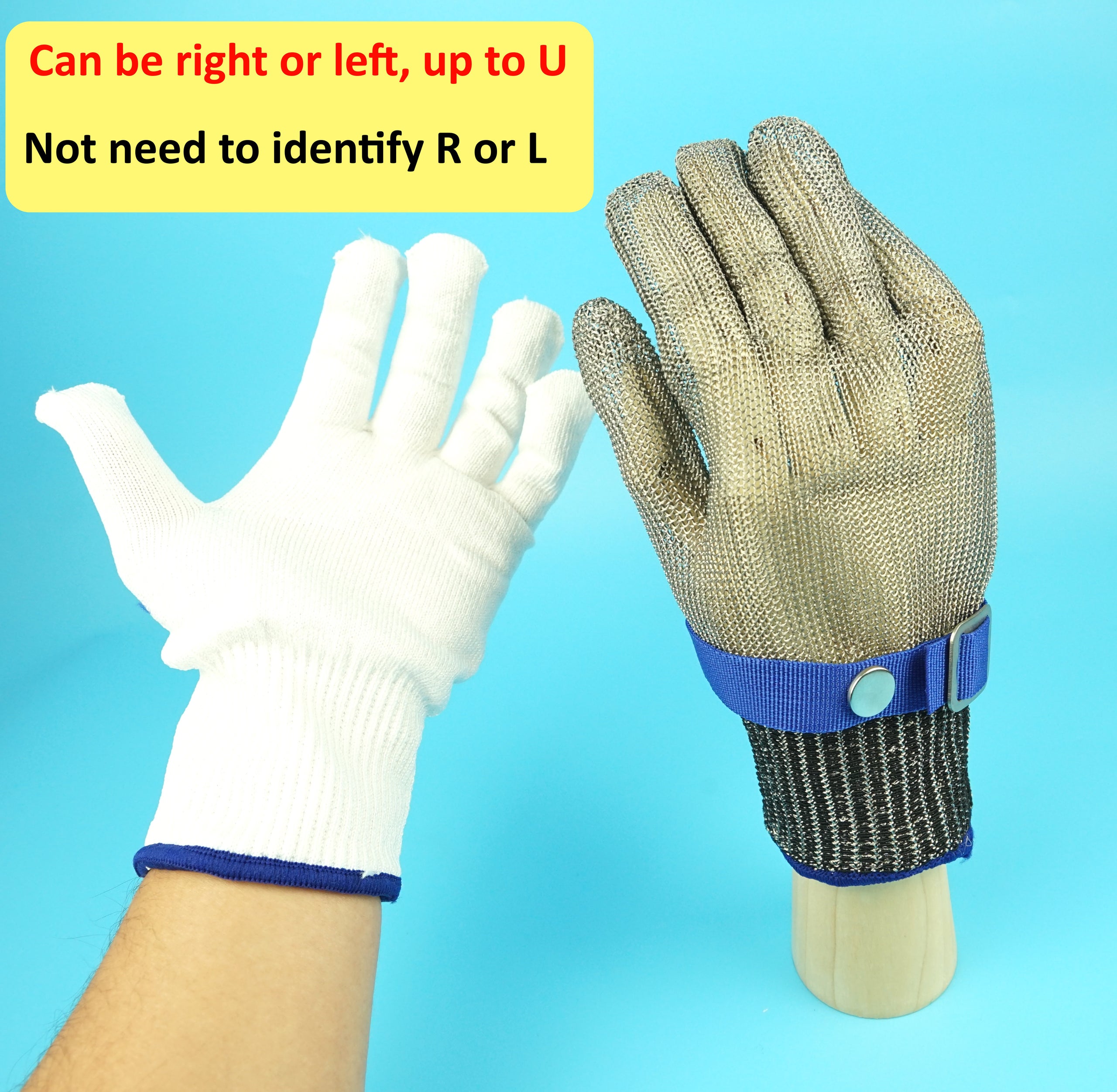 Industrial Cut Resistant Stainless Steel Glove Metal Mesh Butcher Proof ...